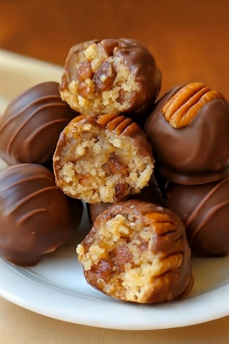 No Bake Pecan Pie Balls Recipe Easy and Soft Chocolate Pecan Dessert ...