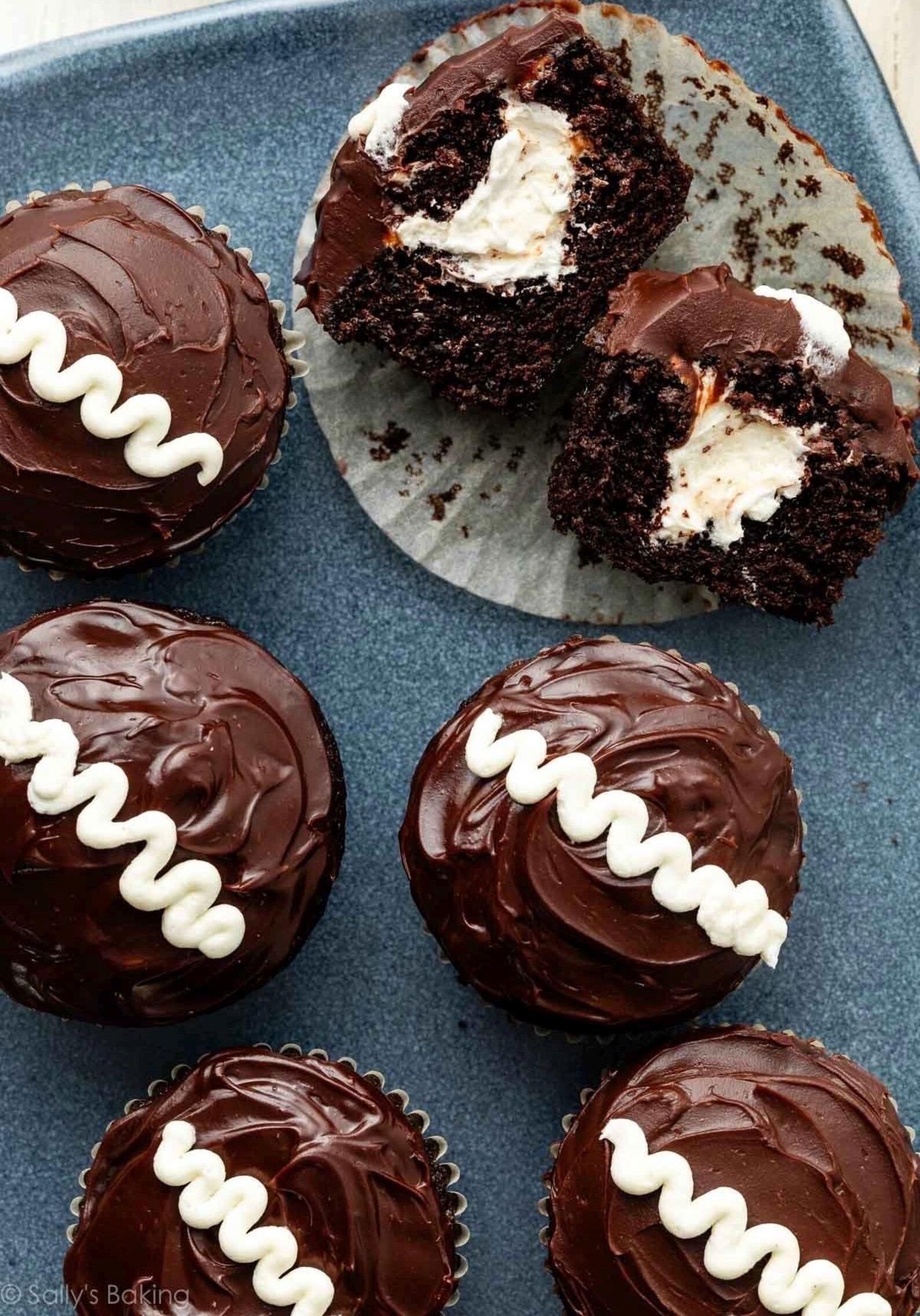 Classic Chocolate Cupcakes Filled With Cream : Decadent Dessert Recipe ...