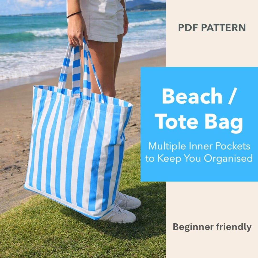 Sand and Sea Tote Bag Sewing Pattern - Etsy