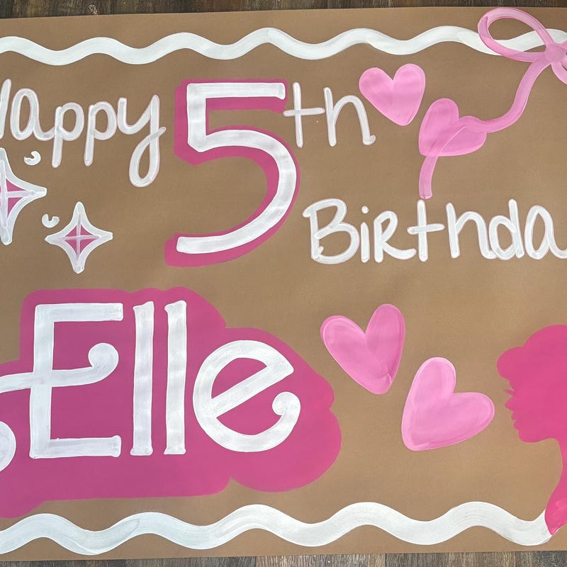 Barbie Banner - Etsy