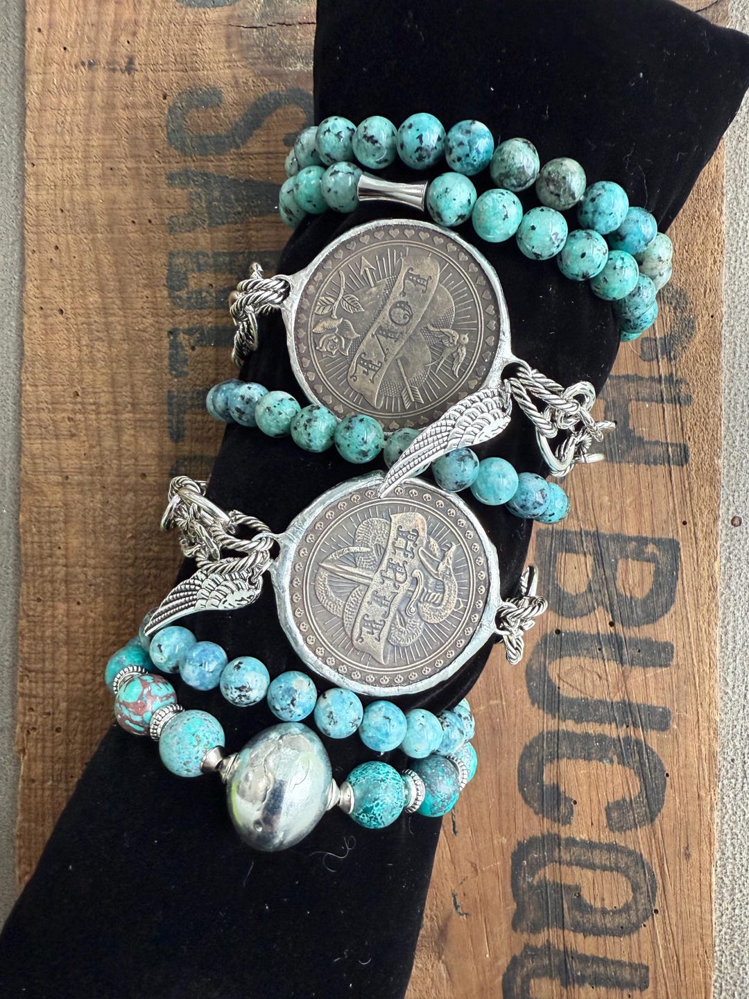 BOHO Stacked Bracelets Assemblage Jewelry - Love Chain - Etsy