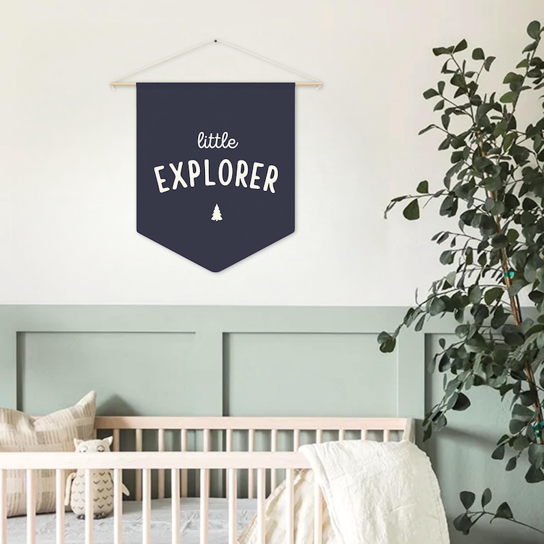 Little Explorer Pennant Banner – Wall Decor for Baby's Nursery, Kids ...