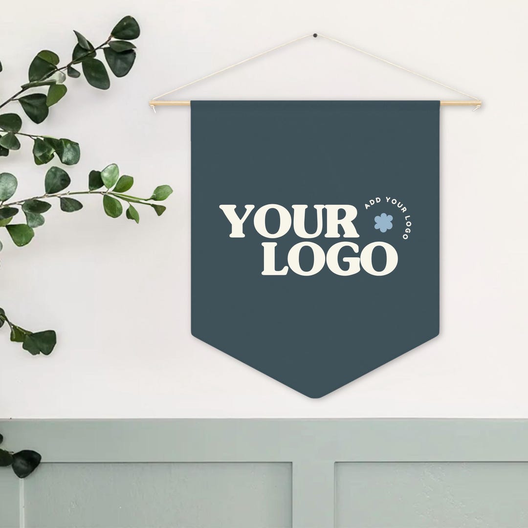Custom Logo Pennant Banner – Personalized Wall Decor With Your Custom ...