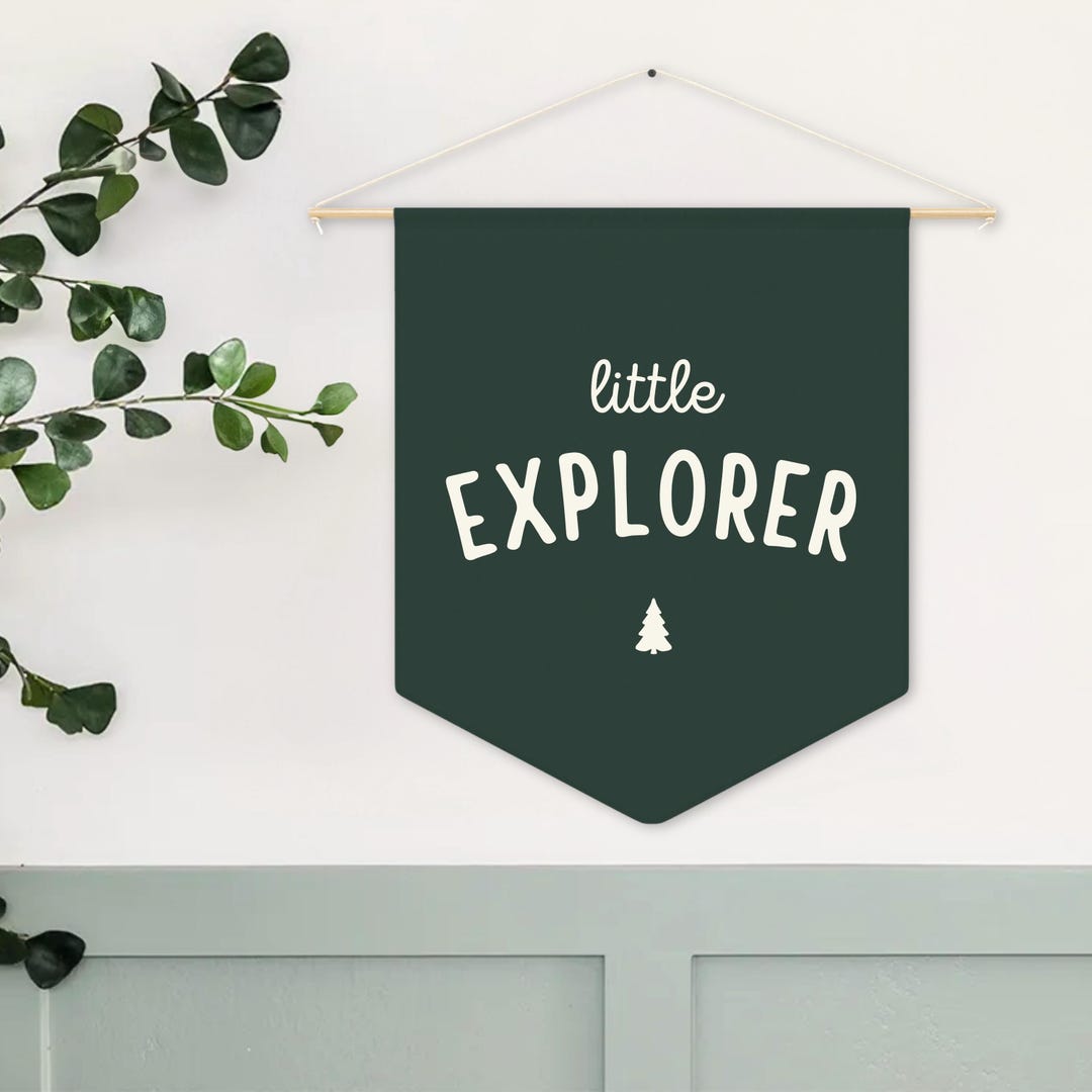 Little Explorer Pennant Banner – Wall Decor for Baby's Nursery, Kids ...