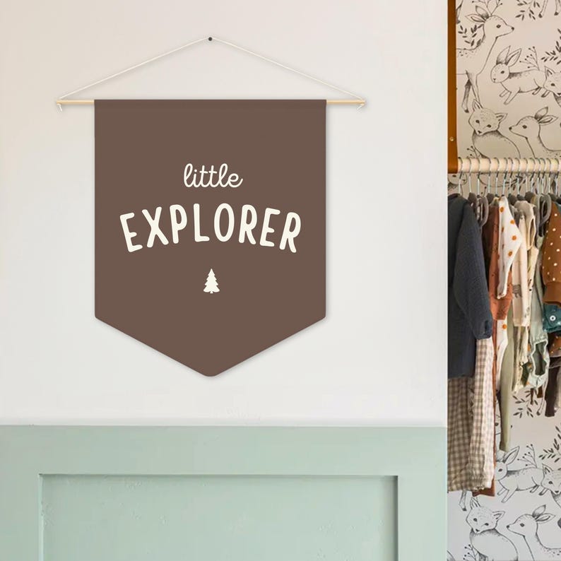 Little Explorer Pennant Banner – Wall Decor for Baby's Nursery, Kids ...