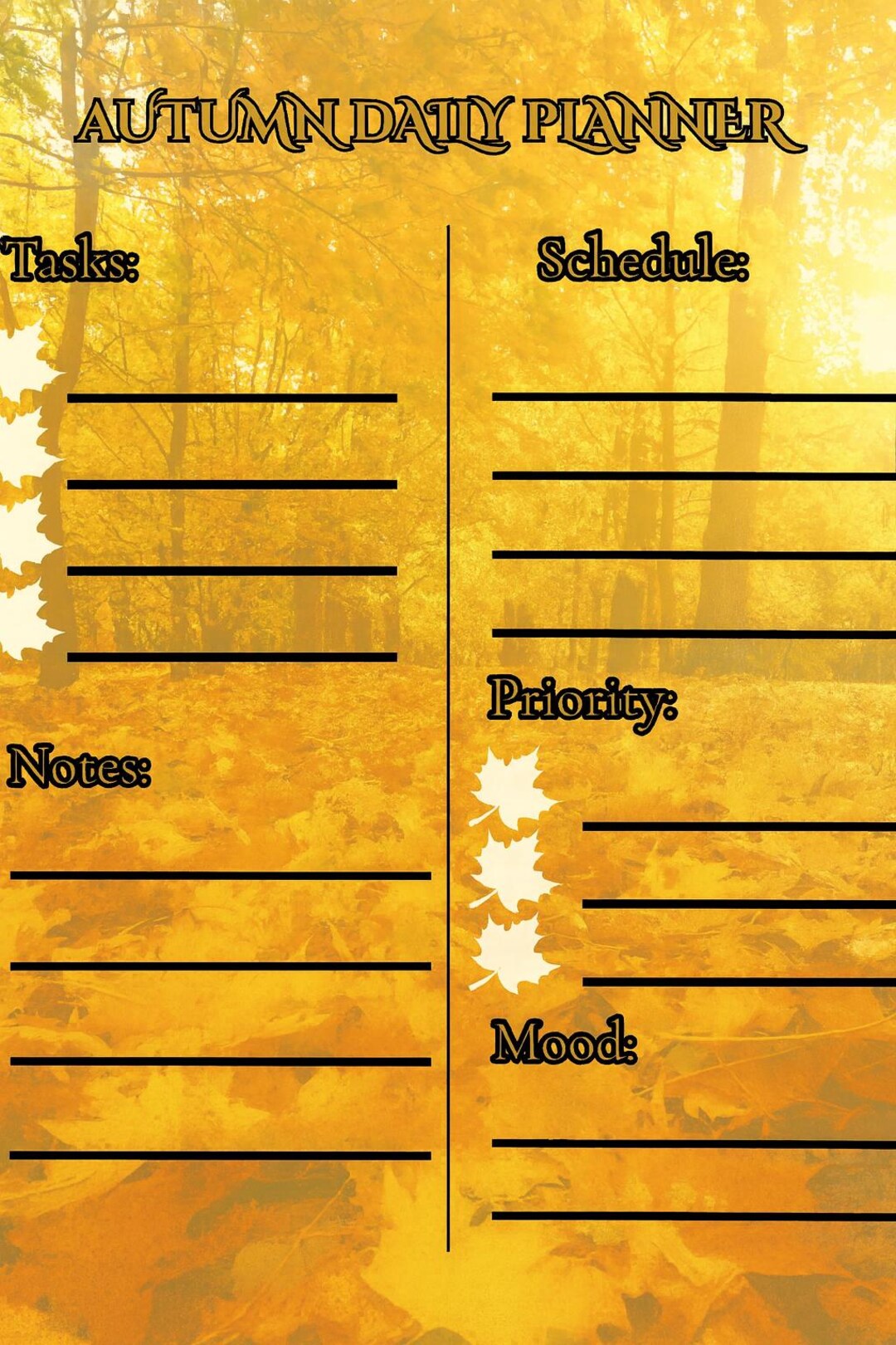 Cozy Fall Daily Planner Printable: Seasonal Organizer (PDF) - Etsy