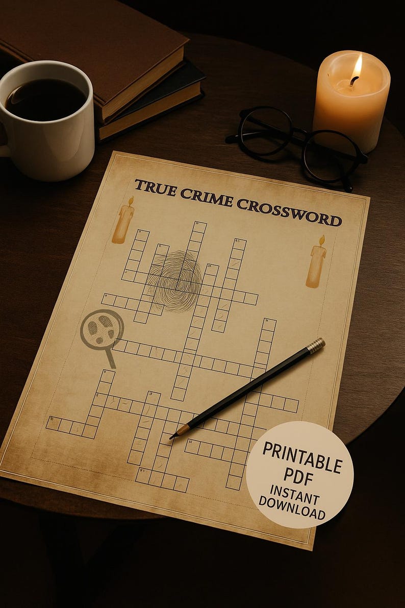 True Crime Crossword Puzzle – Printable Serial Killer & Forensic Trivia ...