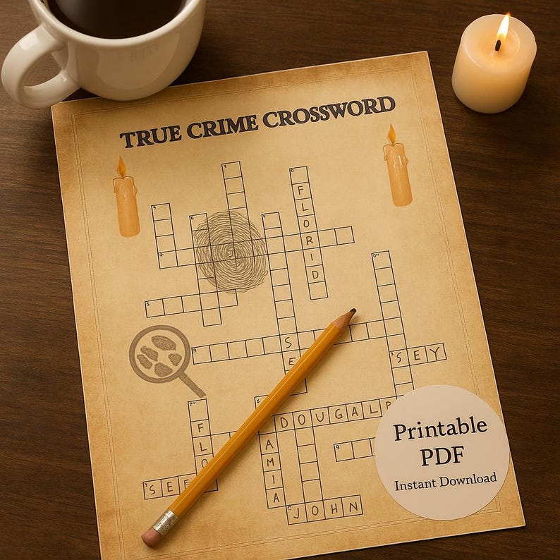 True Crime Crossword Puzzle – Printable Serial Killer & Forensic Trivia ...