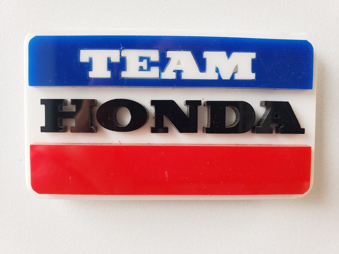 Vintage Honda Logo Magnet Team Honda 80's 3wheeler 3 Wheeler Quad ...