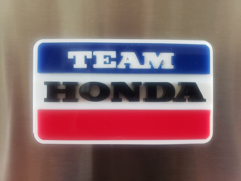 Vintage Honda Logo Magnet Team Honda 80's 3wheeler 3 Wheeler Quad ...