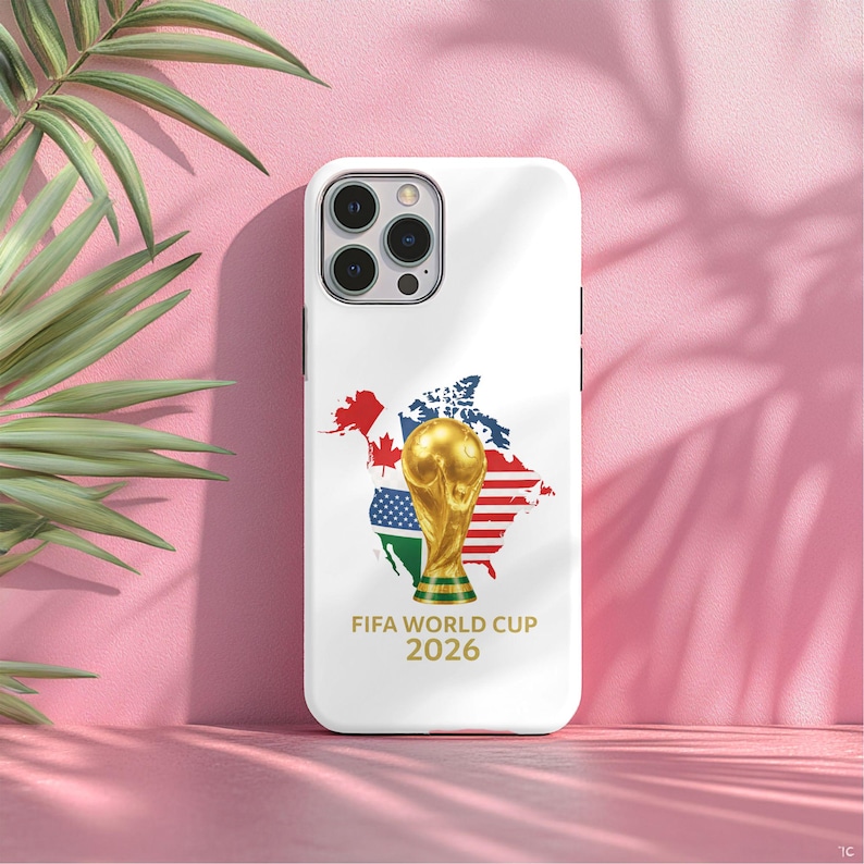World Cup 2026 Phone Case, Soccer Trophy Phone Cover, USA Canada Mexico ...