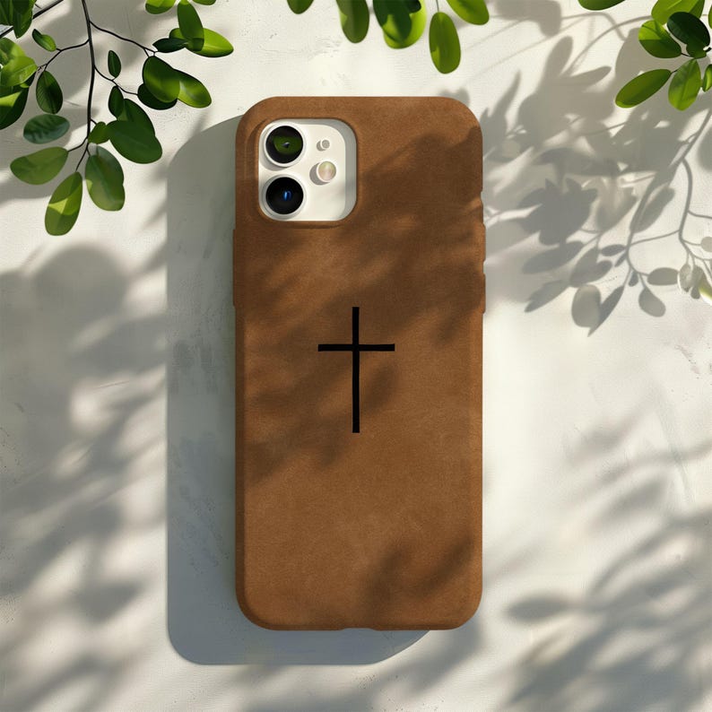 Minimalist Cross Phone Case | Christian Faith Design - Etsy