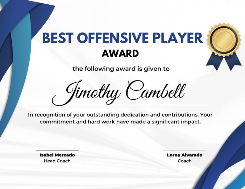 Sports Award Certificates Bundle | 15 Editable Canva Templates ...