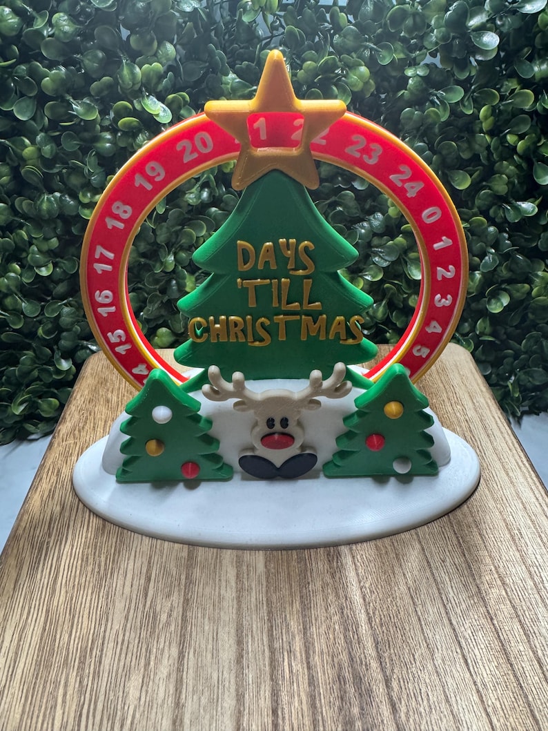 3D Printed Christmas Countdown | Reindeer & Tree “days Till Christmas ...
