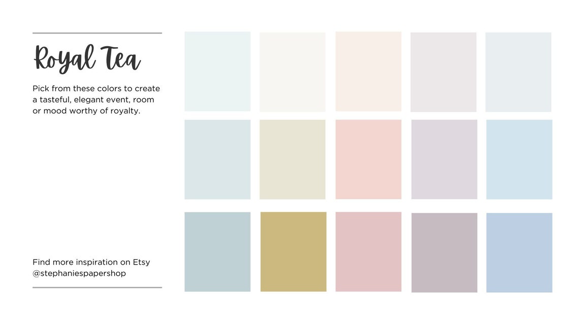 Royal Tea Color Palette / Wedding Color Palette / Brand Color Palette ...