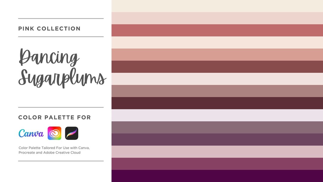 Dancing Sugarplums Color Palette / Wedding Color Palette / Brand Color ...