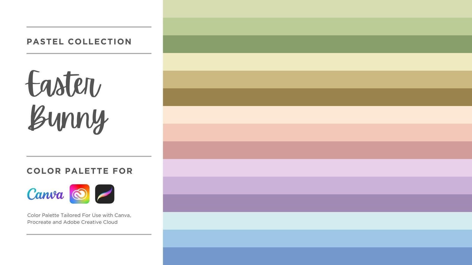 Easter Bunny Color Palette / Spring Color Palette / Wedding Color ...