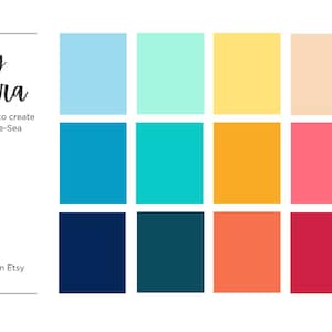 Strolling the Riviera Color Palette / Wedding Color Palette / Brand ...
