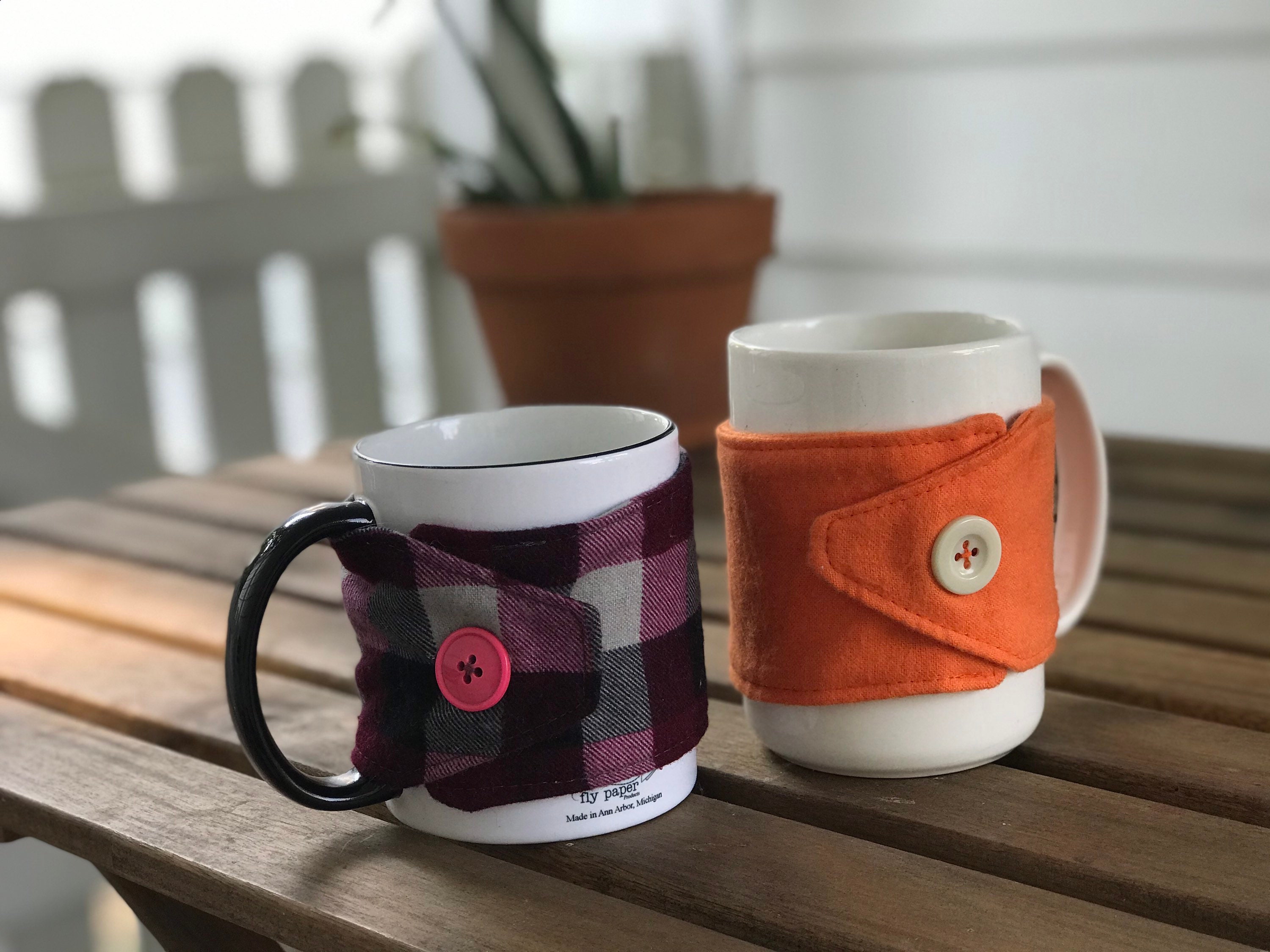 Coffee Mug Cozy/fall Cozy/coffee Cozies/flannel Cozy/flannel Cozies ...