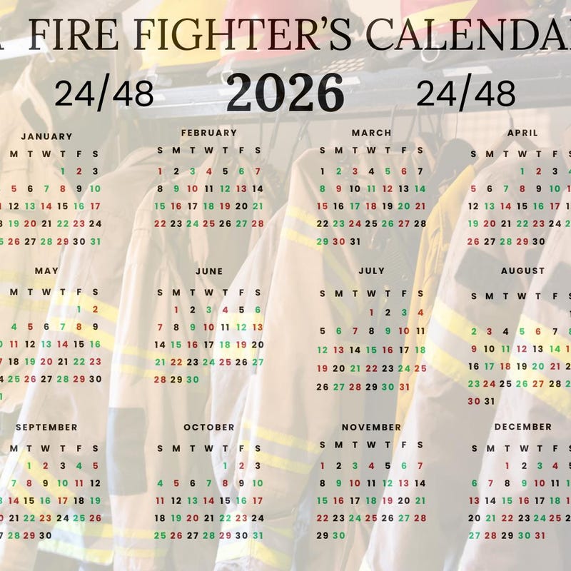 Firefighter Calendars - Etsy