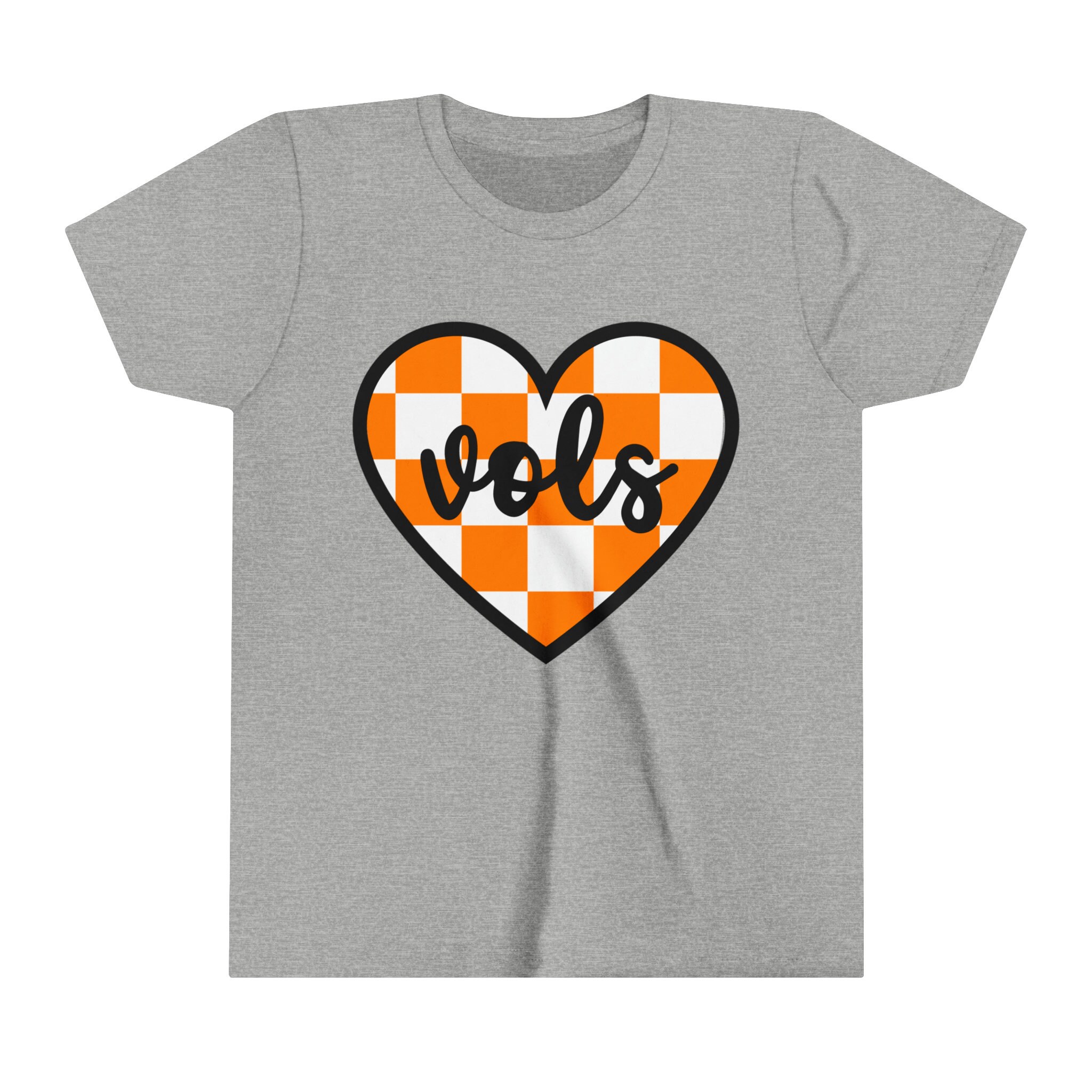 Youth Vols Checkerboard Heart Short Sleeve Tee - Etsy