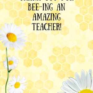 Thank You for Bee-ing an Amazing Teacher! Teacher Appreciation ...