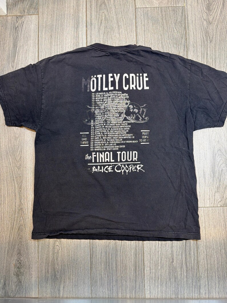 Motley Crue the Final Tour All Bad Things Must End Black T-shirt 2xl - Etsy
