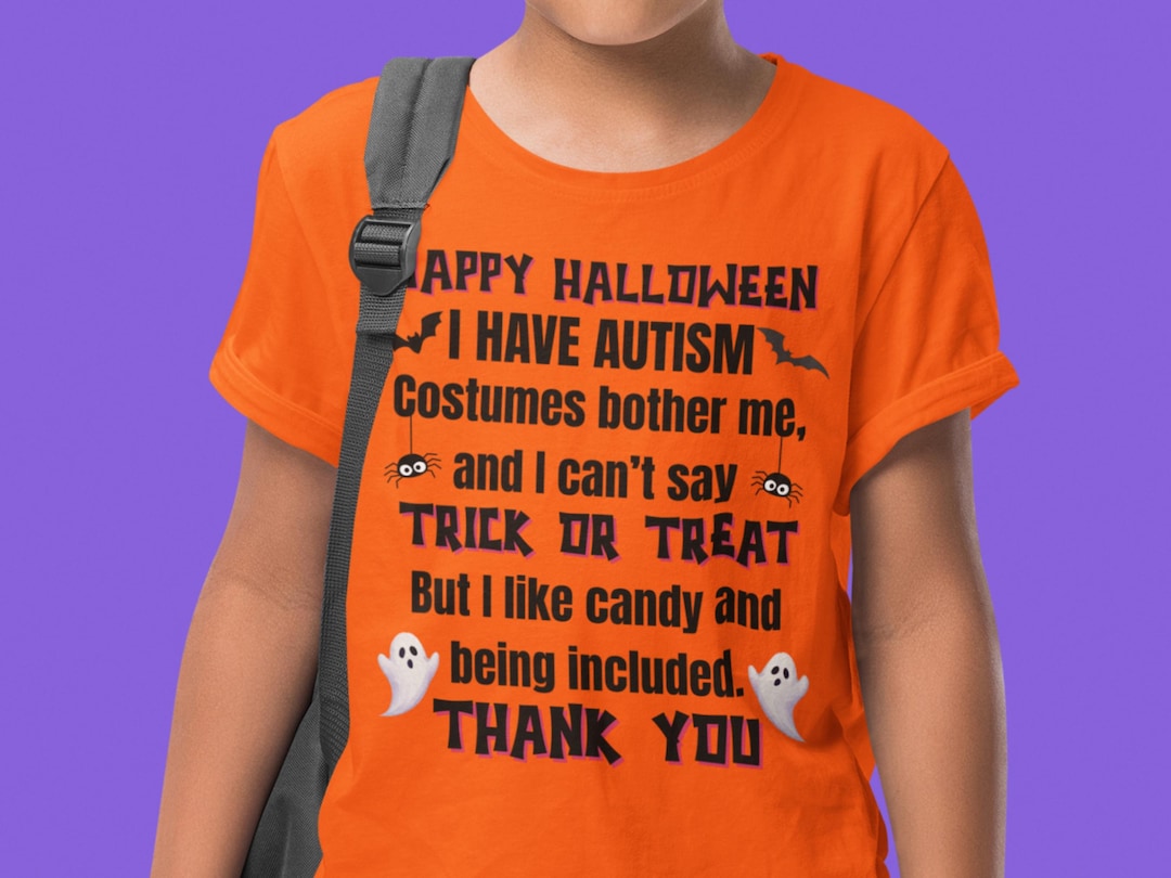 Autism Awareness Trick or Treat Sign Halloween Tee, Kids Tee, Halloween ...