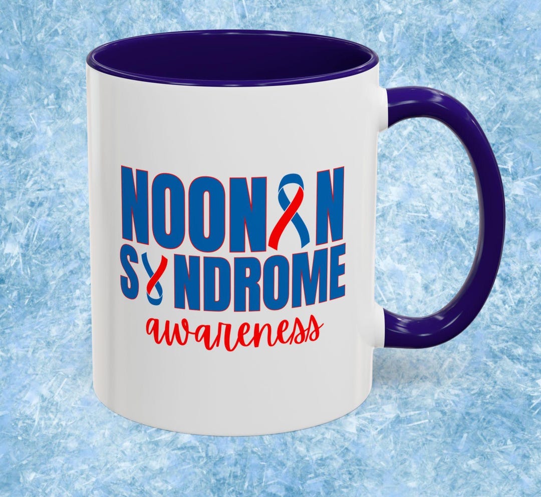 Noonan Syndrome Awareness Ribbon Mug | Color Accent 11oz 15oz Coffee ...
