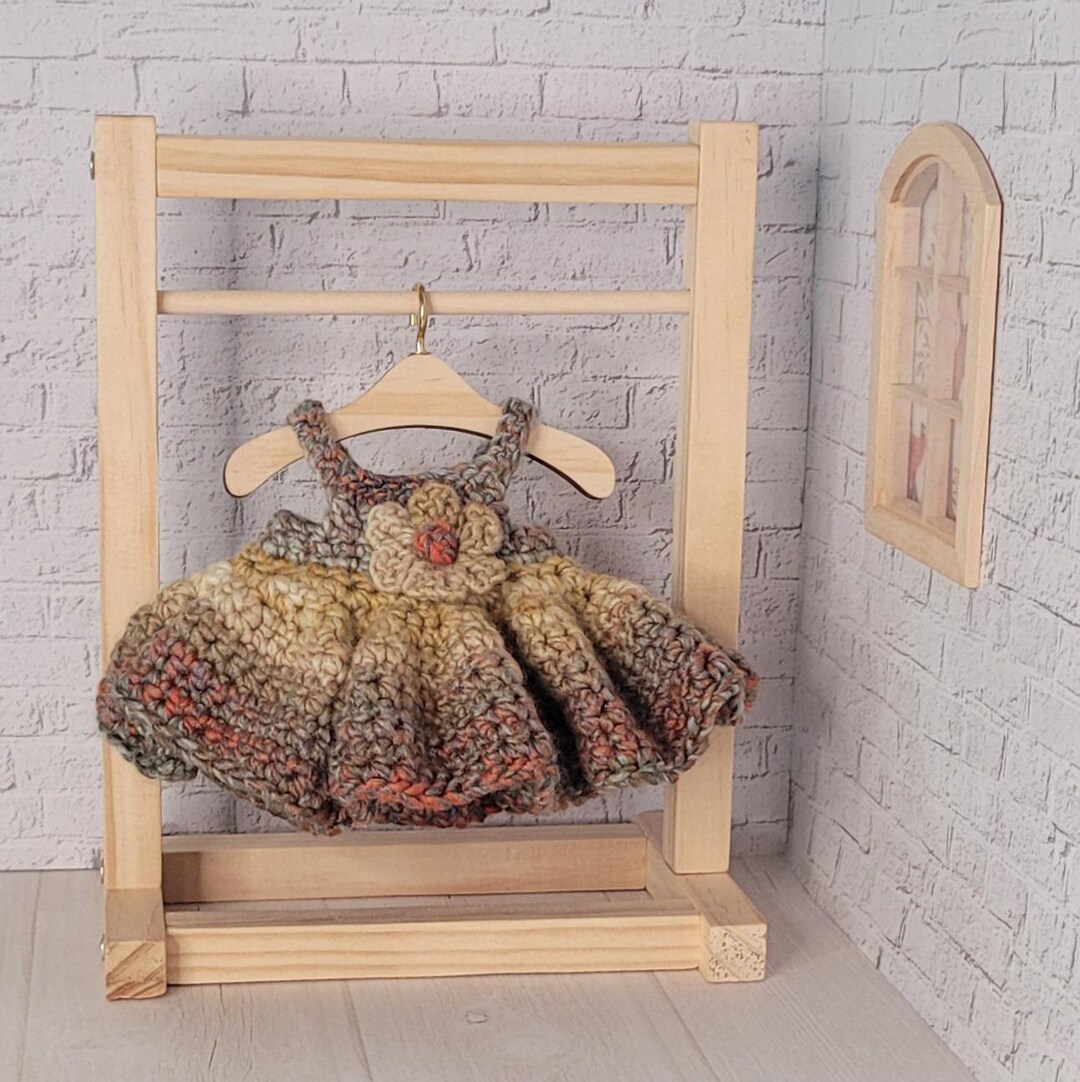 Crochet Doll Dress: Boho Ombre Ruffle Outfit, Bow for 17cm Dolls - Etsy