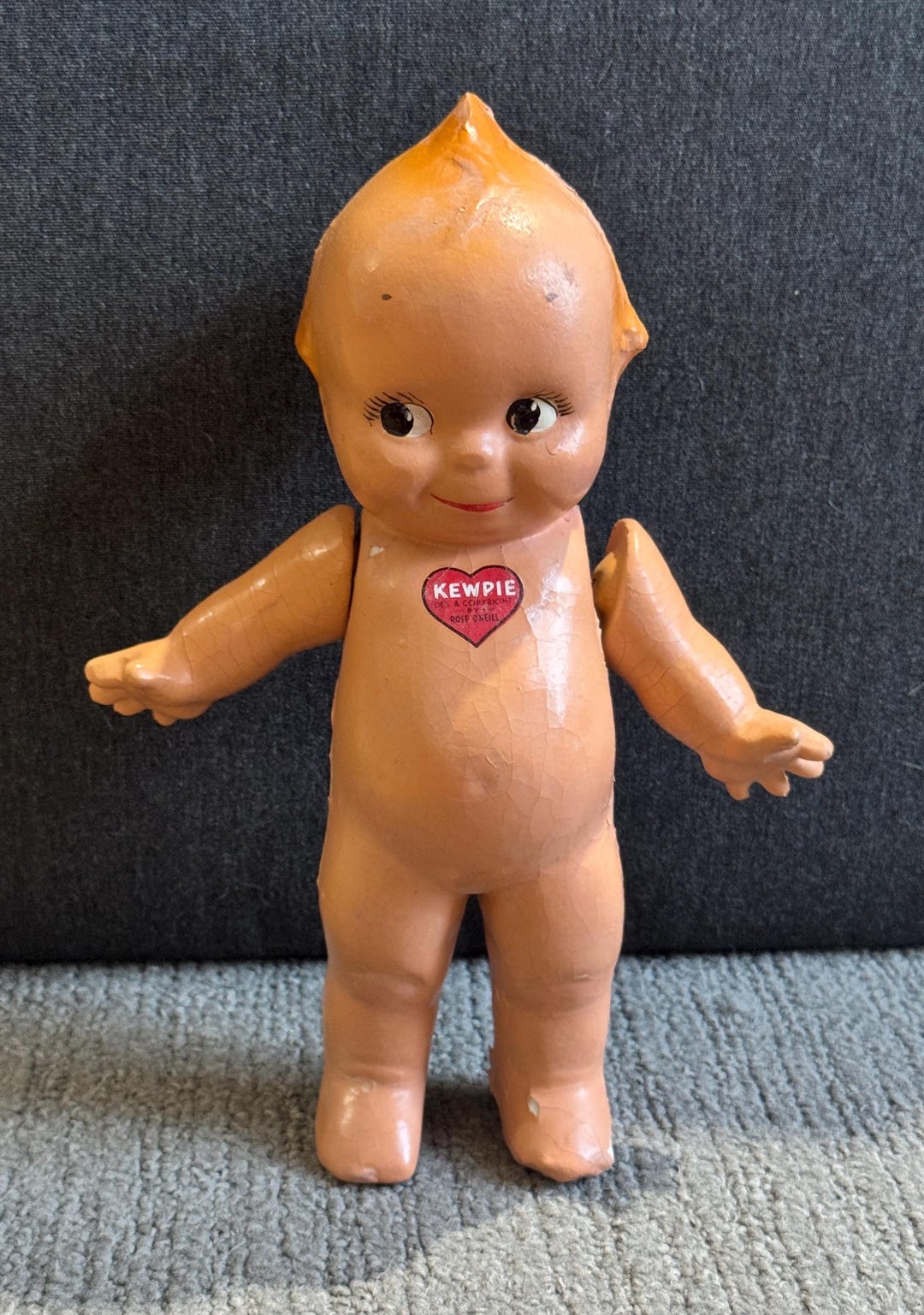 Rose Oneill 11 1/2" Composition Kewpie Doll Jointed Arms, Red Heart - Etsy