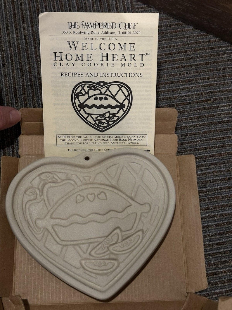 Pampered Chef Welcome Home Heart Family Heritage Collection Cookie Mold ...