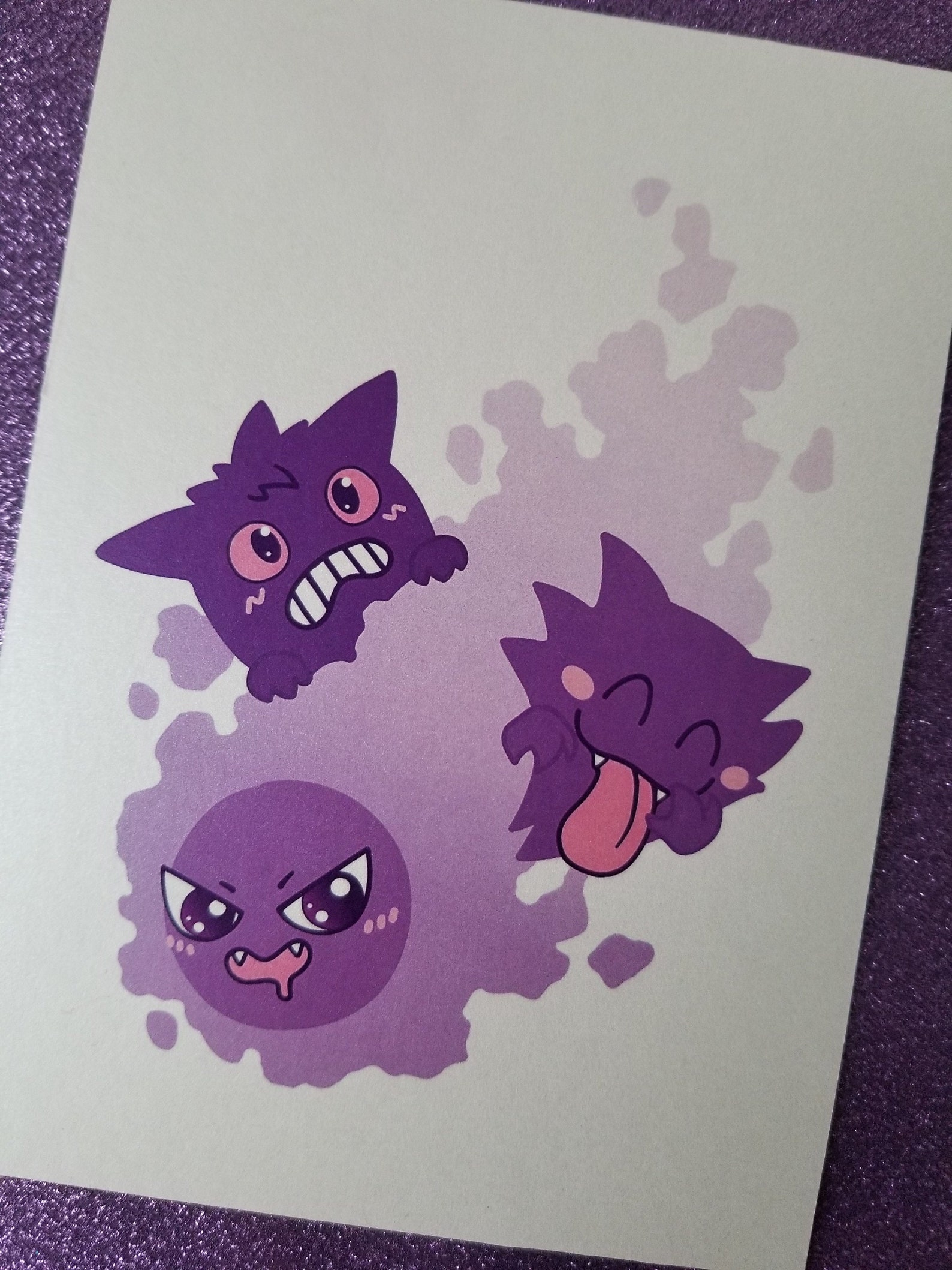 Cute ghost pokemon print | Etsy