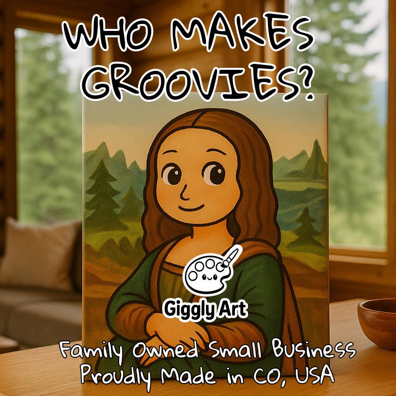 Mona Lisa Groovie Kids Painting Kit: DIY Acrylic Art Activity - Etsy