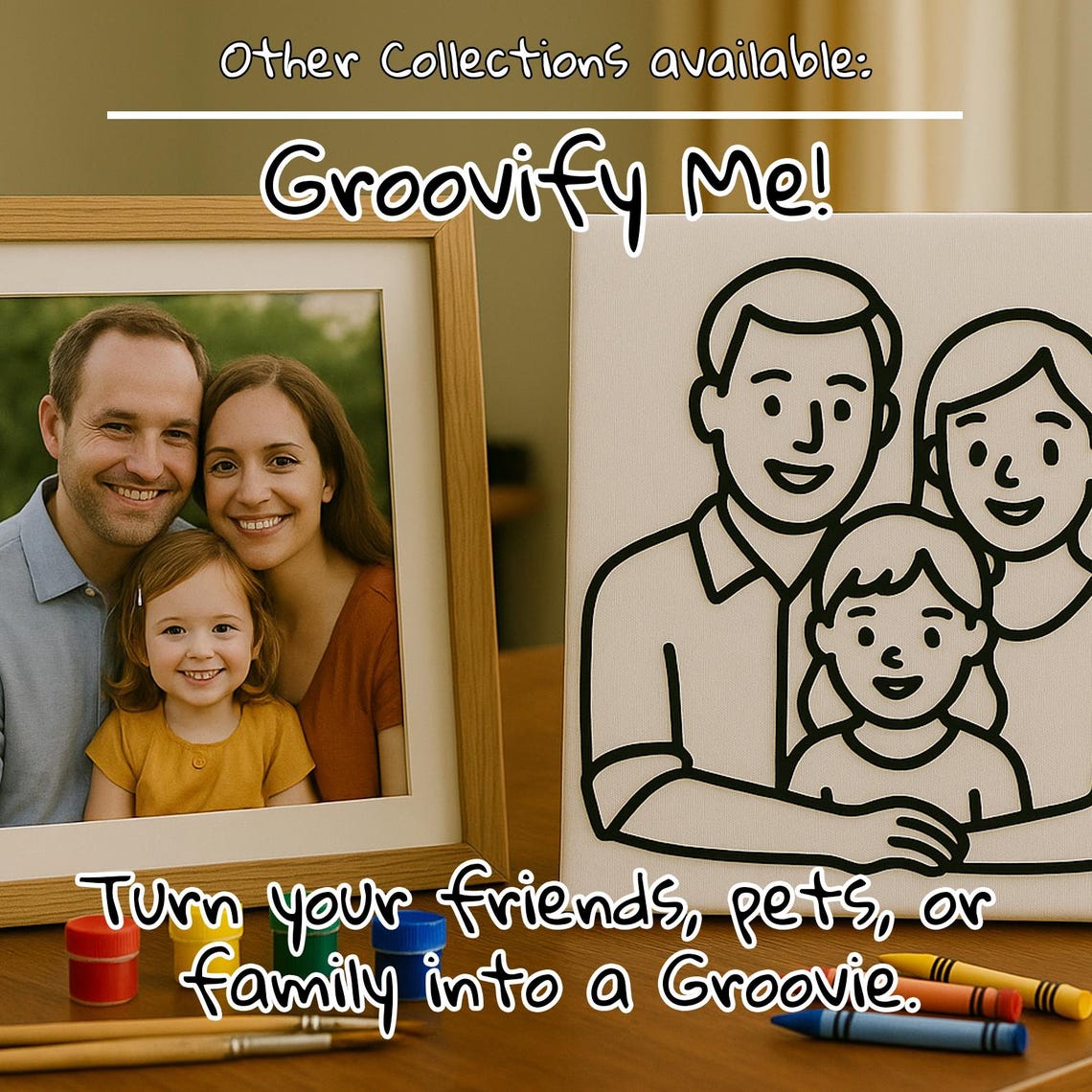 Mona Lisa Groovie Kids Painting Kit: DIY Acrylic Art Activity - Etsy