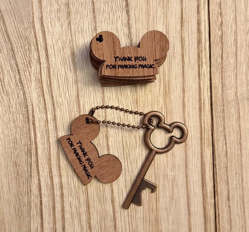 Cast Member Appreciation Mouse Key With Wood Engraved Ears Token | WDW ...