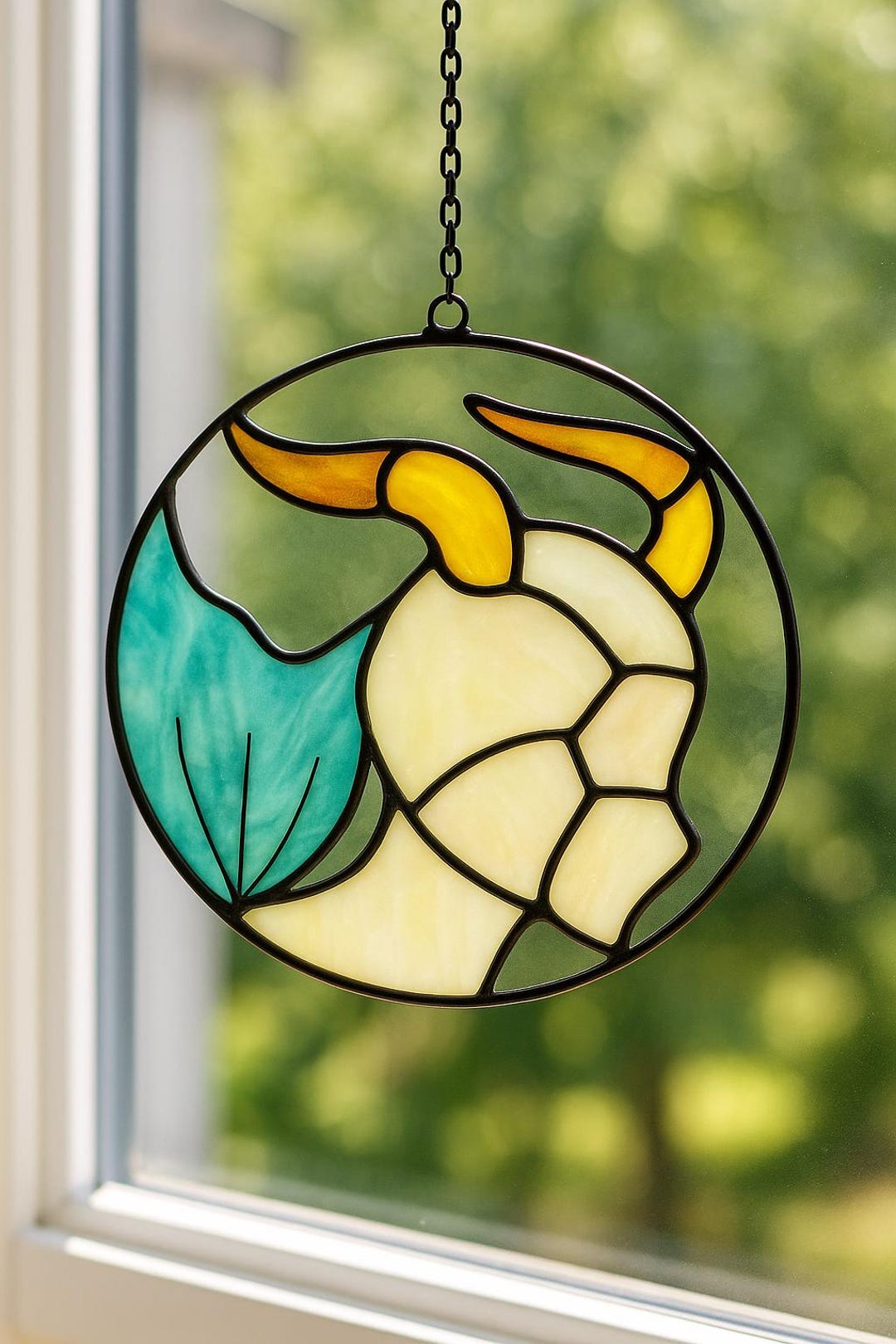 Zodiac Stained Glass Suncatcher Pattern: Capricorn Goat Design - PDF ...
