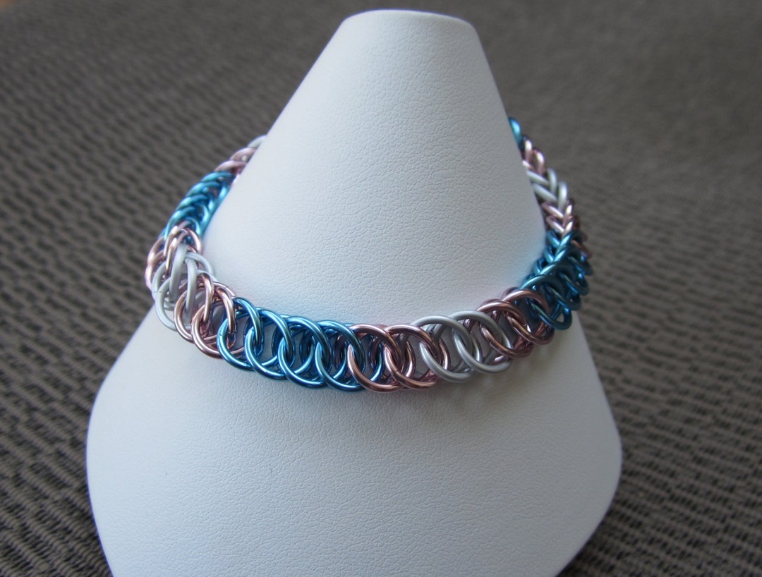Transgender Pride Bracelet (SMALL) - Half Persian 4in1 - Aluminum ...