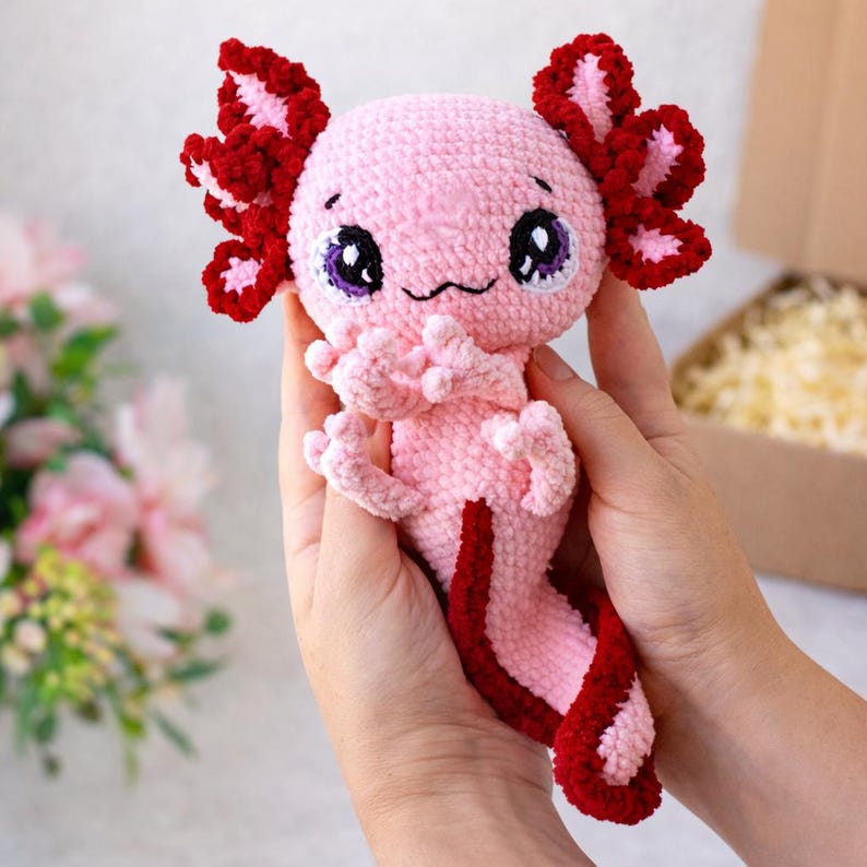 Axolotl Crochet Pattern PDF | Amigurumi Axolotl Plush Pattern | Axolotl ...