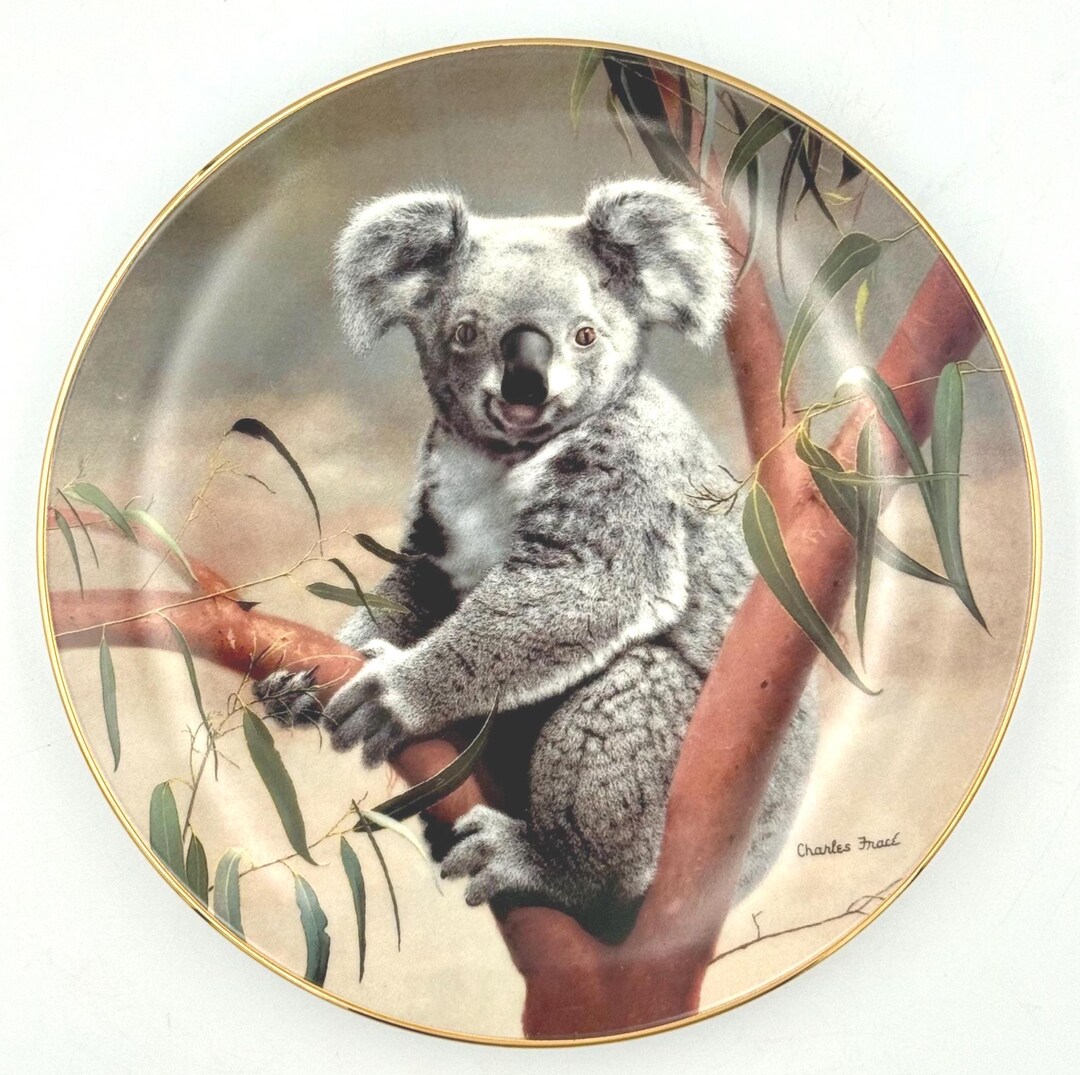 Koala Plate by Charles Frace: Nature's Lovables First Issue 1990 - Etsy