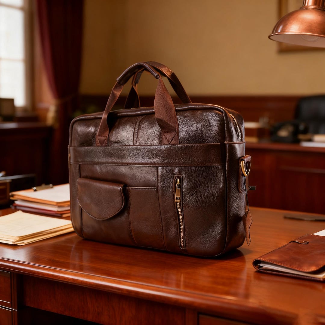 Custom Full Grain Leather Laptop Bag Handmade Messenger Briefcase for ...