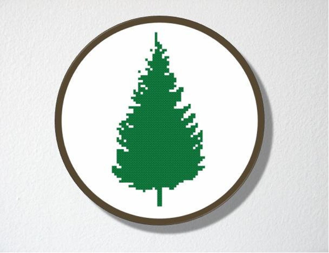 Counted Cross Stitch Pattern PDF. Instant Download. Pine Tree - Etsy