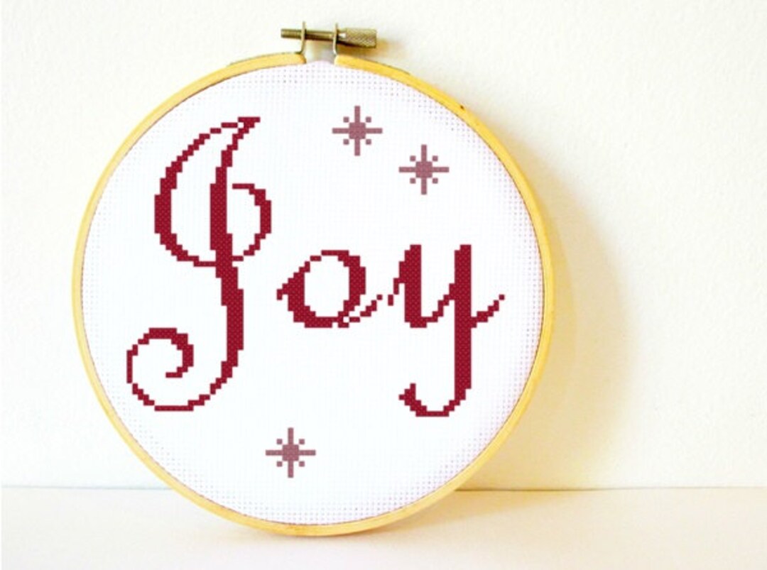 Counted Cross Stitch Pattern PDF. Instant Download. Joy. Includes Easy ...