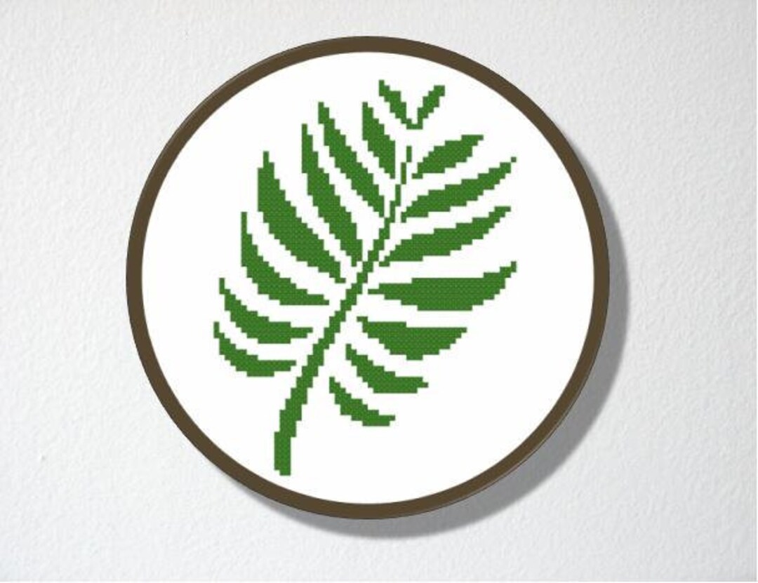 Counted Cross Stitch Pattern PDF. Instant Download. Fern. Includes Easy ...