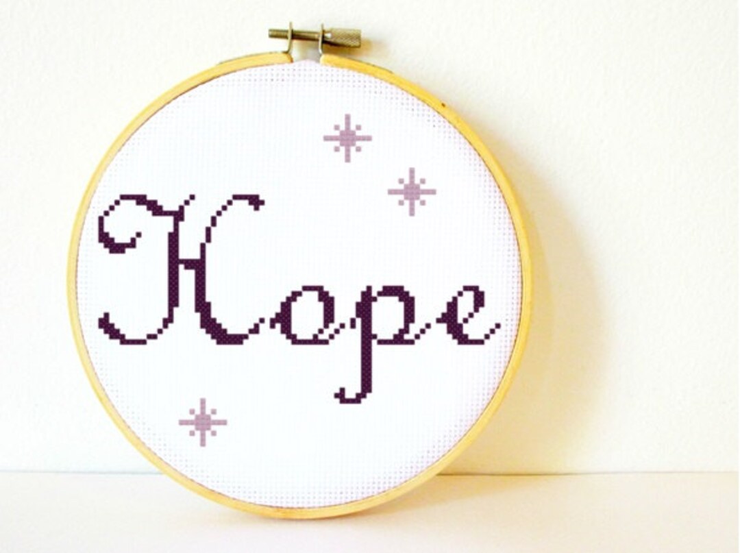 Counted Cross Stitch Pattern PDF. Instant Download. Hope. - Etsy