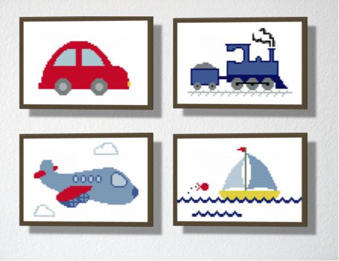 Counted Cross Stitch Pattern PDF. Instant Download. Train. - Etsy