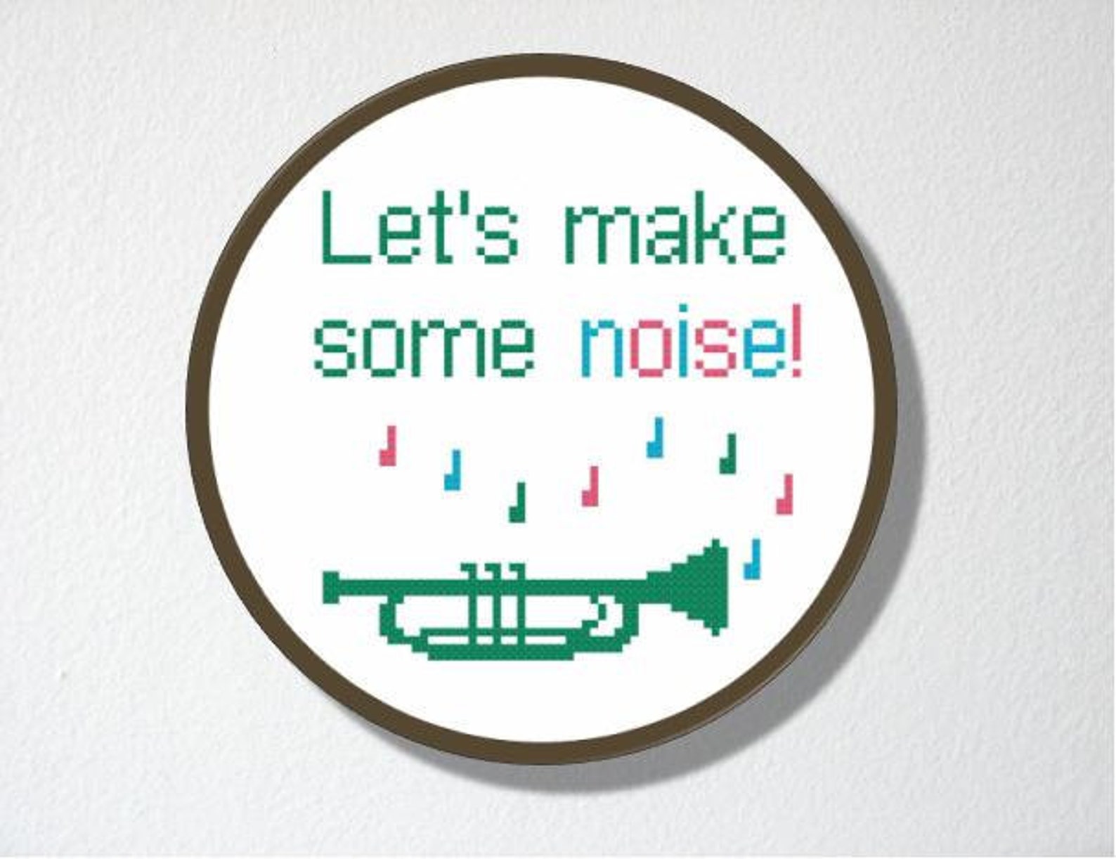 Counted Cross Stitch Pattern PDF. Instant Download. Noisy Trumpet ...