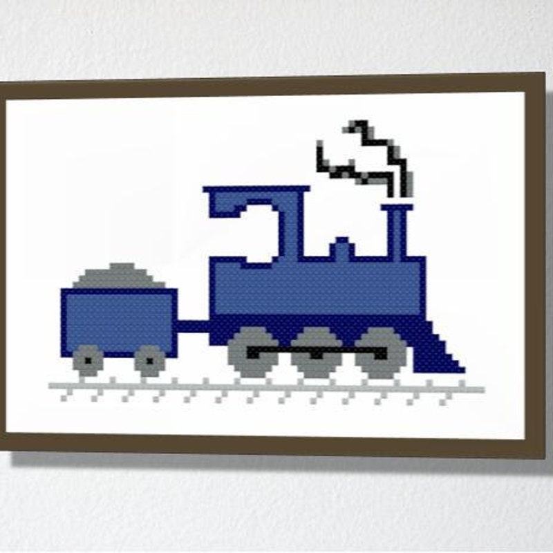 Cross Stitch Train - Etsy