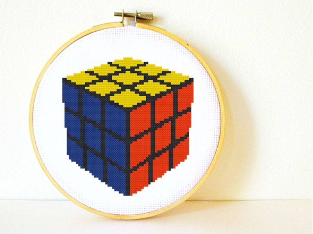 Cross Stitch Pattern PDF. Instant Download. Rubix Cube. Includes Easy ...
