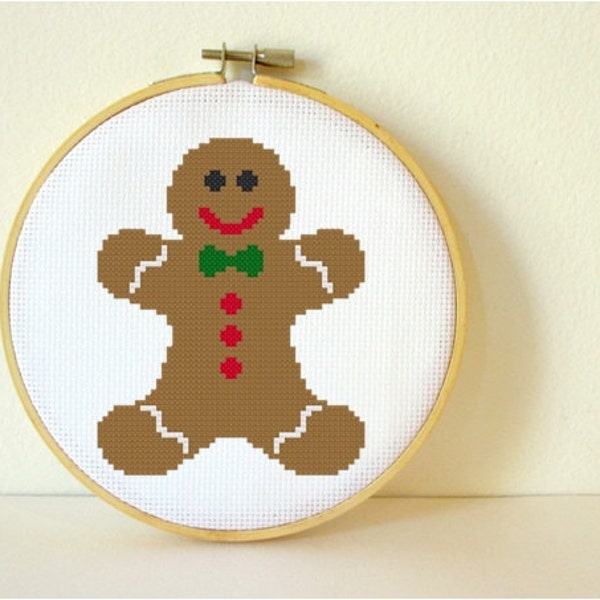 Cross Stitch Gingerbread Man Pattern - Etsy